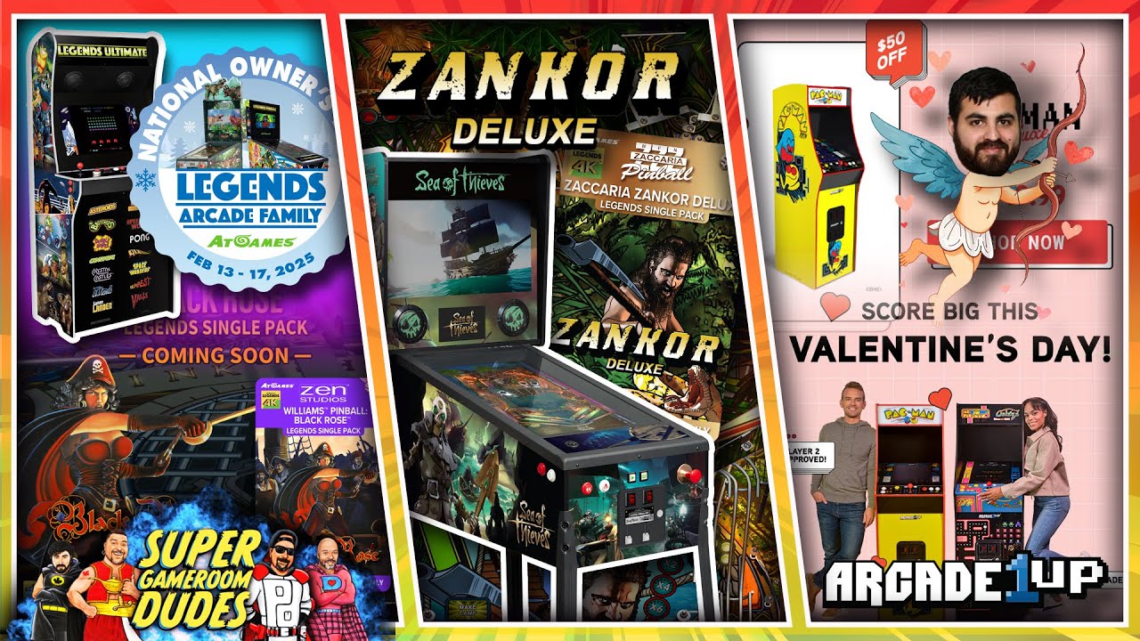 AtGames Zankor Deluxe, Black Rose & NOD 2025, Arcade1Up Valentine's ...