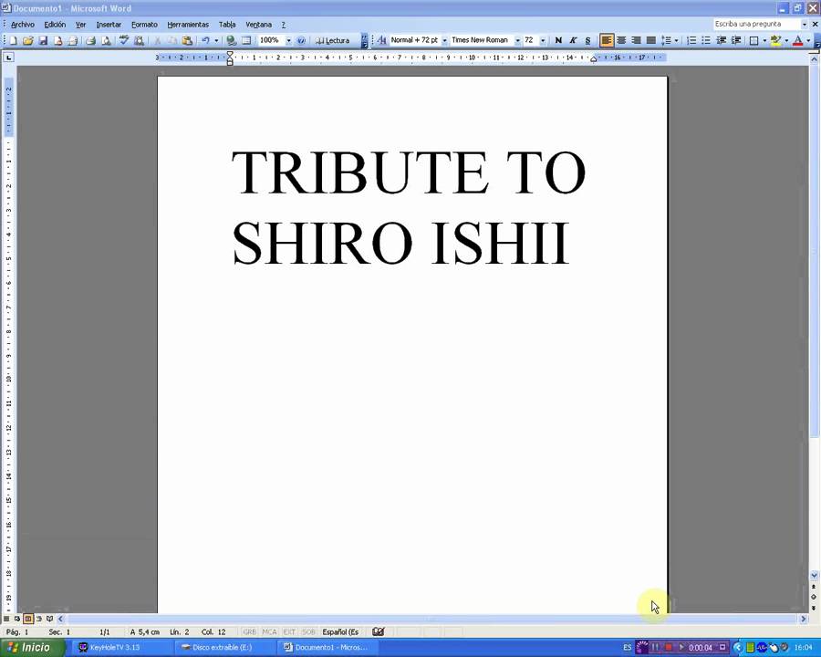 TRIBUTE TO DR SHIRO ISHII - YouTube