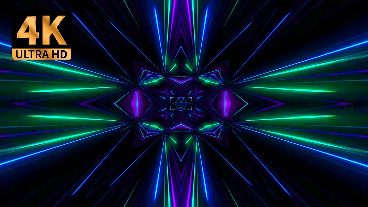 VJ LOOP NEON SCI-FI Space Blue Purple Green Laser Abstract Background ...