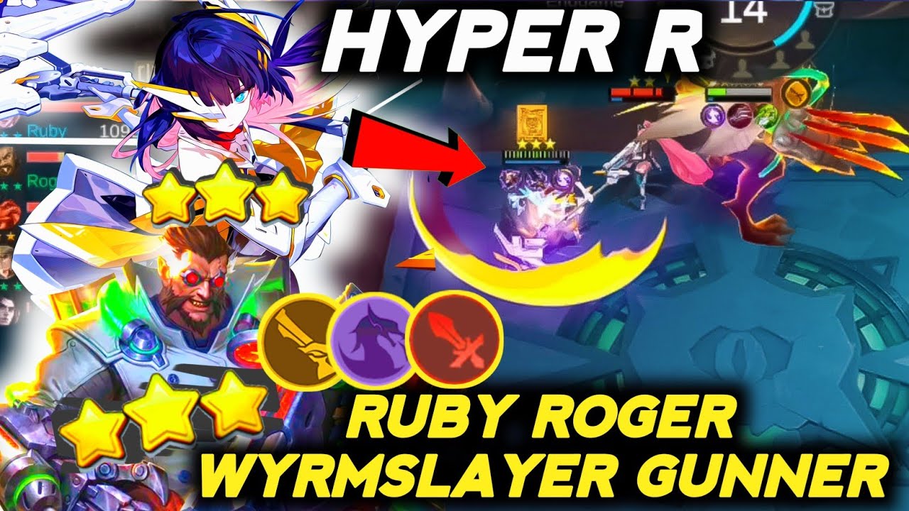 HYPER R !! COMBO ROGER RUBY WYRMSLAYER GUNNER WEAPON MASTER MAGIC CHES MOBILE LEGENDS - YouTube