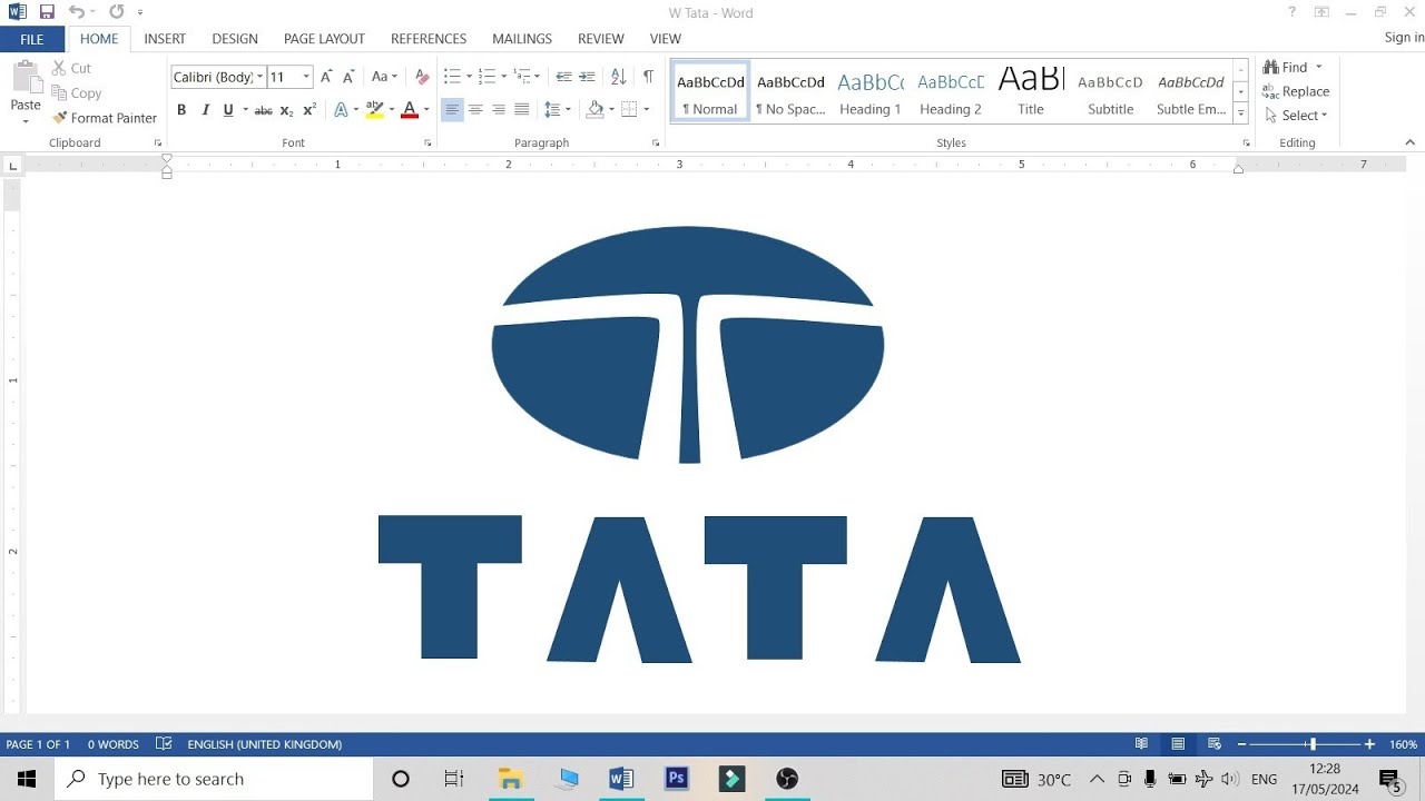 How to draw a TATA logo in MS Word ll create a TATA logo in MS Word ...