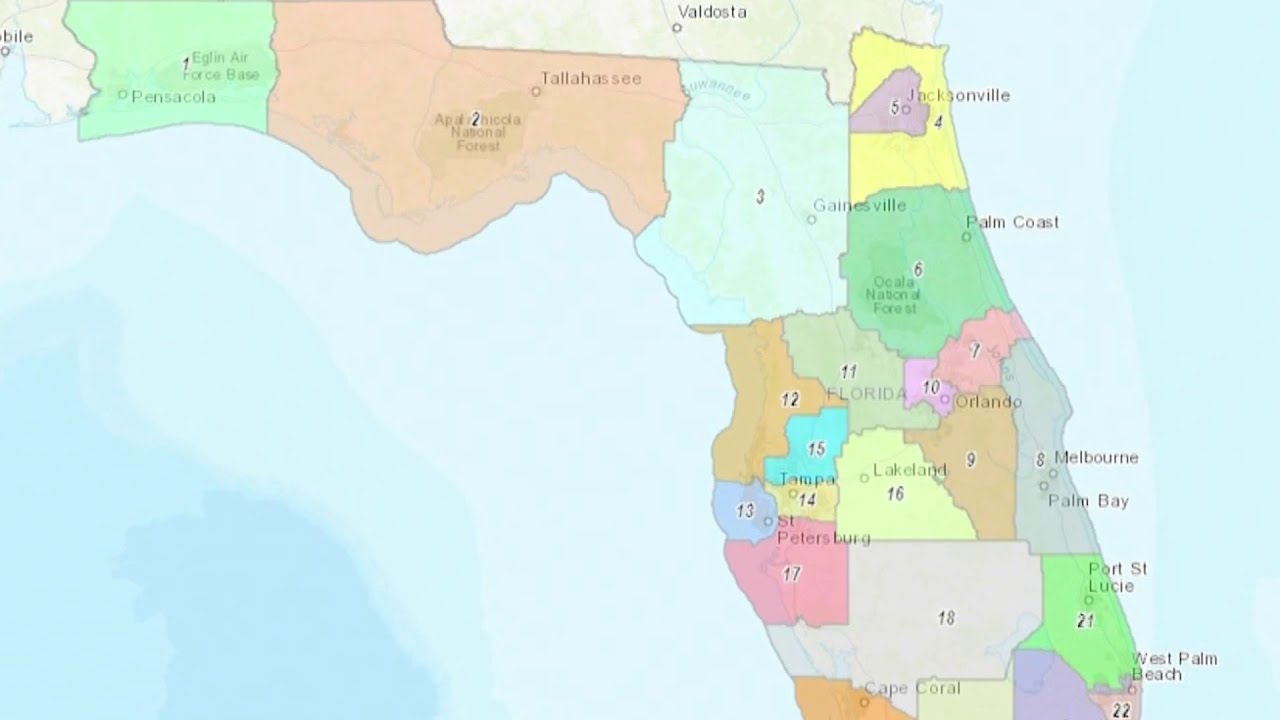 Florida Appeals Court Reinstates Desantis Congressional Map Youtube