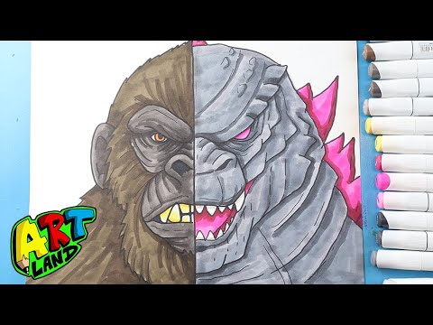 How to Draw Godzilla x Kong Face Off