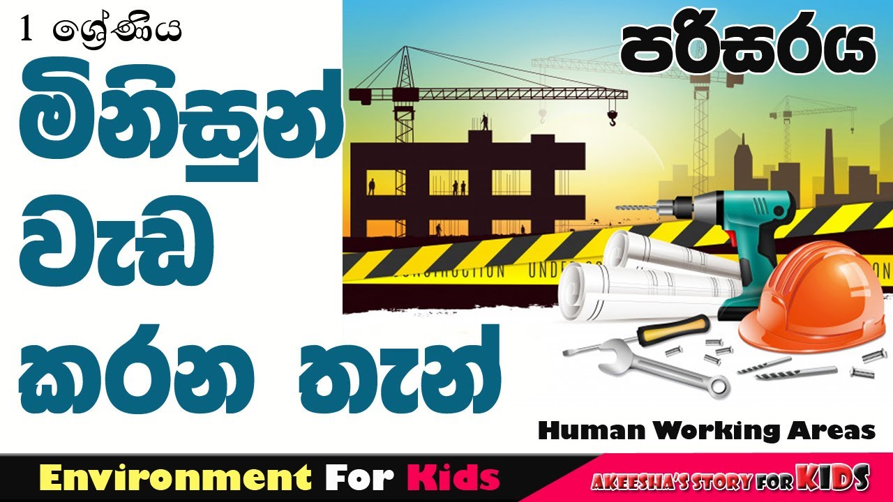 මිනිසුන් වැඩ කරන තැන්|1-2 Shreni Parisaraya|Grade 1-2 Environment ...