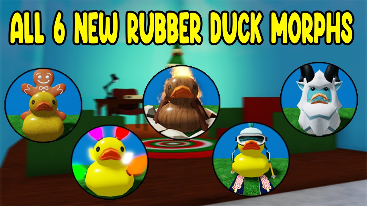 UPDATE - How to Find ALL 6 NEW RUBBER DUCKS MORPHS in Find The Rubber ...