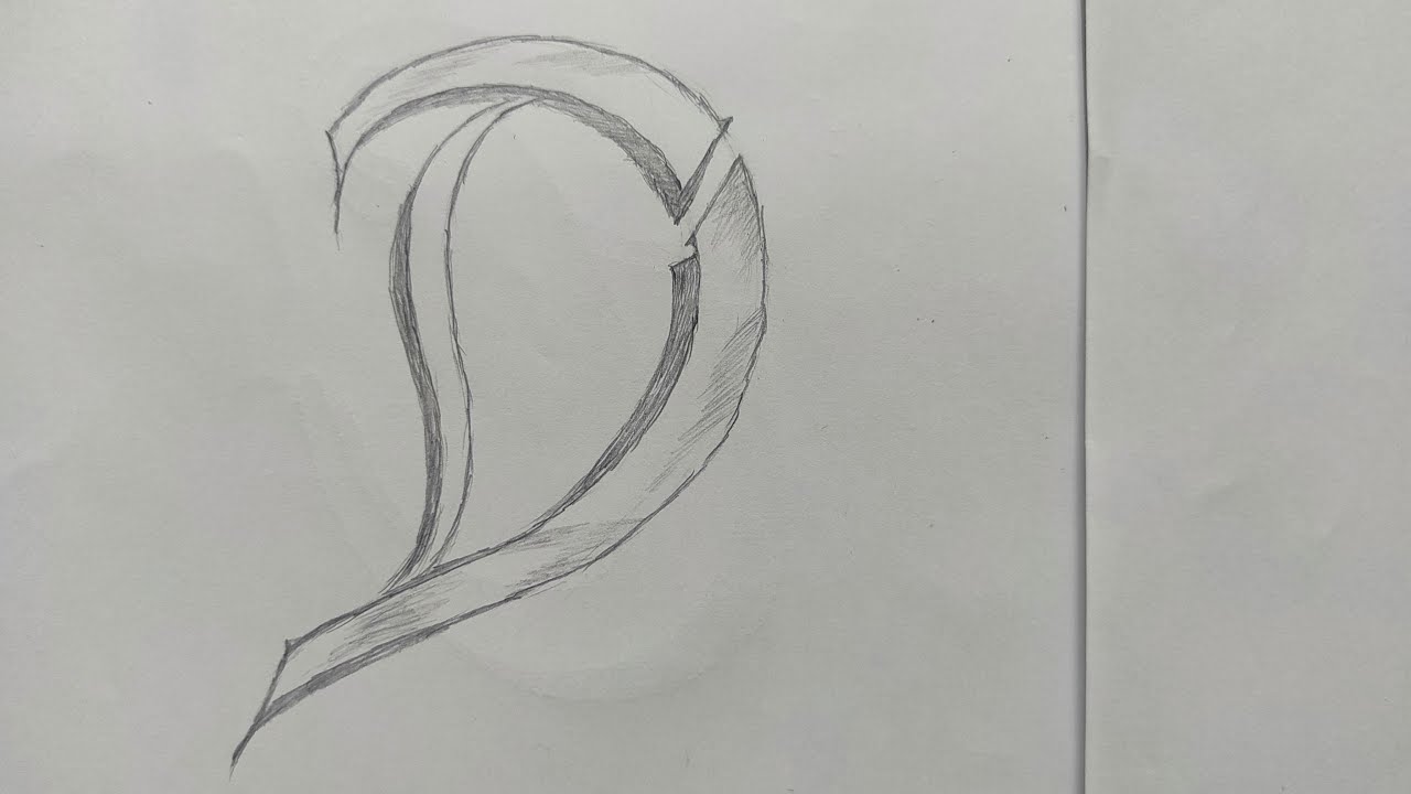 How To Draw D letter | Draw D | D Letter - YouTube