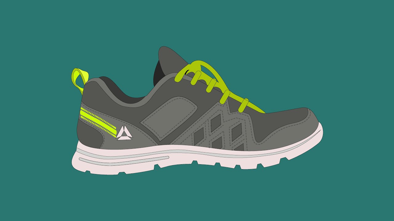 Vector illustration in adobe illustrator | shoe design | tutorial video ...