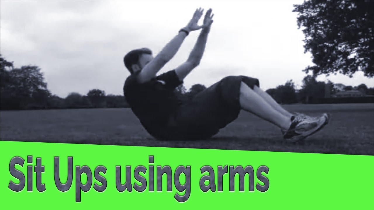 Sit Ups using arms - YouTube