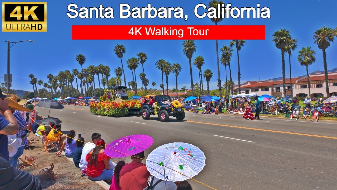 [4k] Santa Barbara California , Fiesta Parade 2024 Old Spanish Days ...