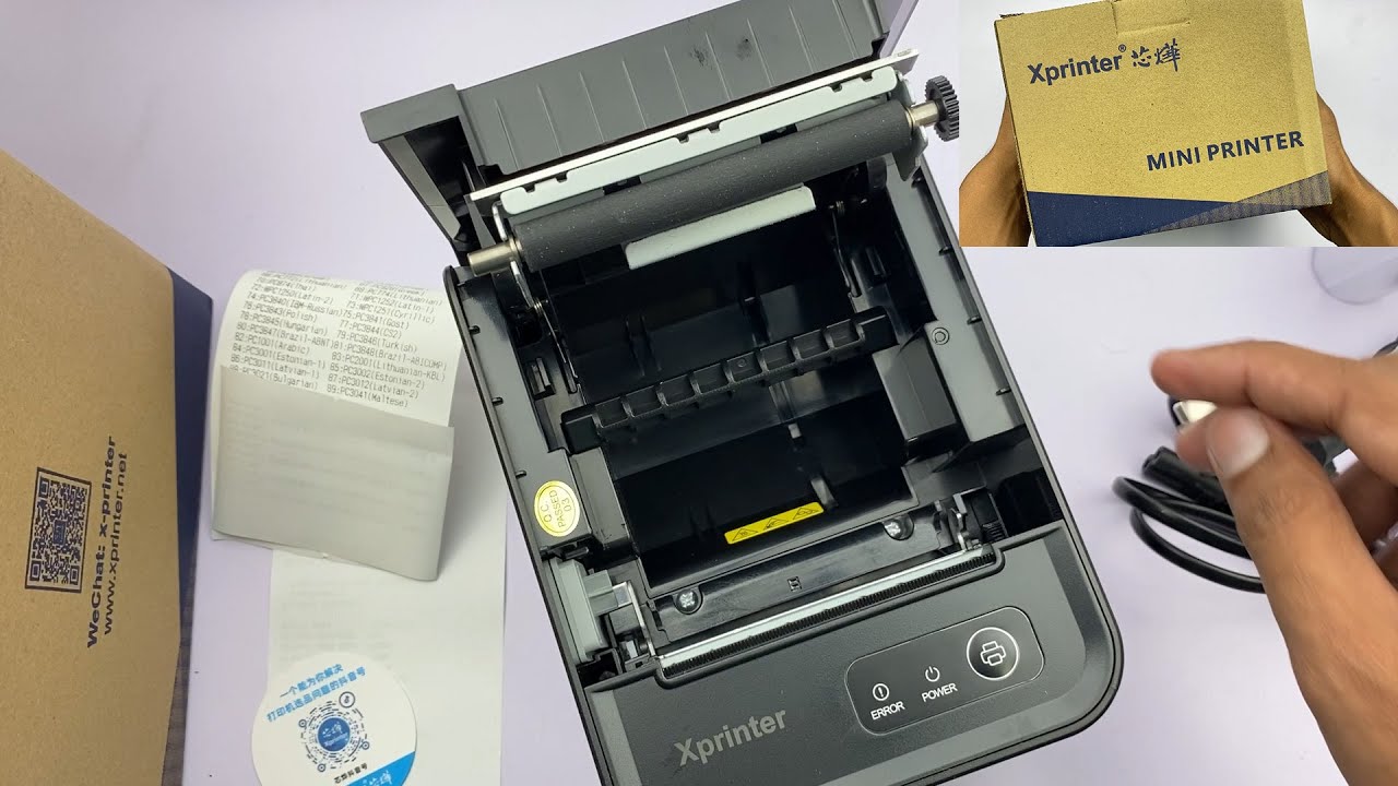 X Printer XP 80T Unboxing Thermal Receipt Printer - YouTube