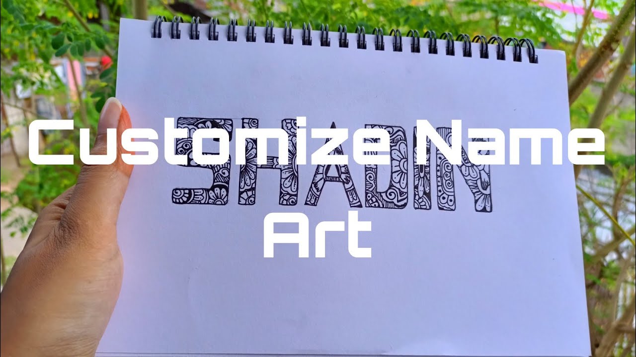 DIY | Customize Name Art / Simple name fonts / freehand Drawing - YouTube