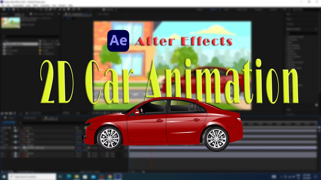 After Effects [ CAR 2D ANIMATION ] FOR EASY TUTORIALS - YouTube