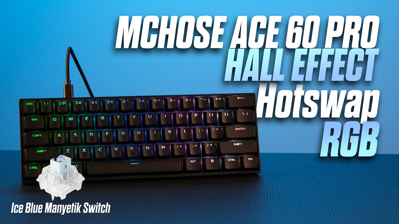 MCHOSE Ace 60 Pro Kutu Açılışı | %60 Düzen, Hall Effect Switch, 8K Hz ...