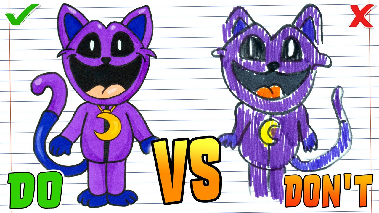 Drawing Tutorial CATNAP step by step from POPPY PLAYTIME - YouTube