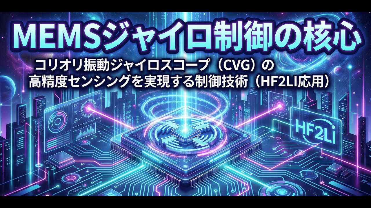 【MEMSジャイロ制御の核心】コリオリ振動ジャイロスコープ（CVG）の高精度センシングを実現する制御技術（HF2LI応用） - YouTube