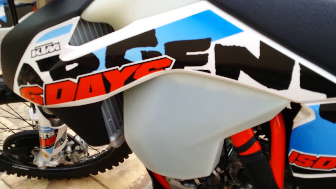 2015 KTM 500 EXC 6 Days - fuel tank bubbling - YouTube