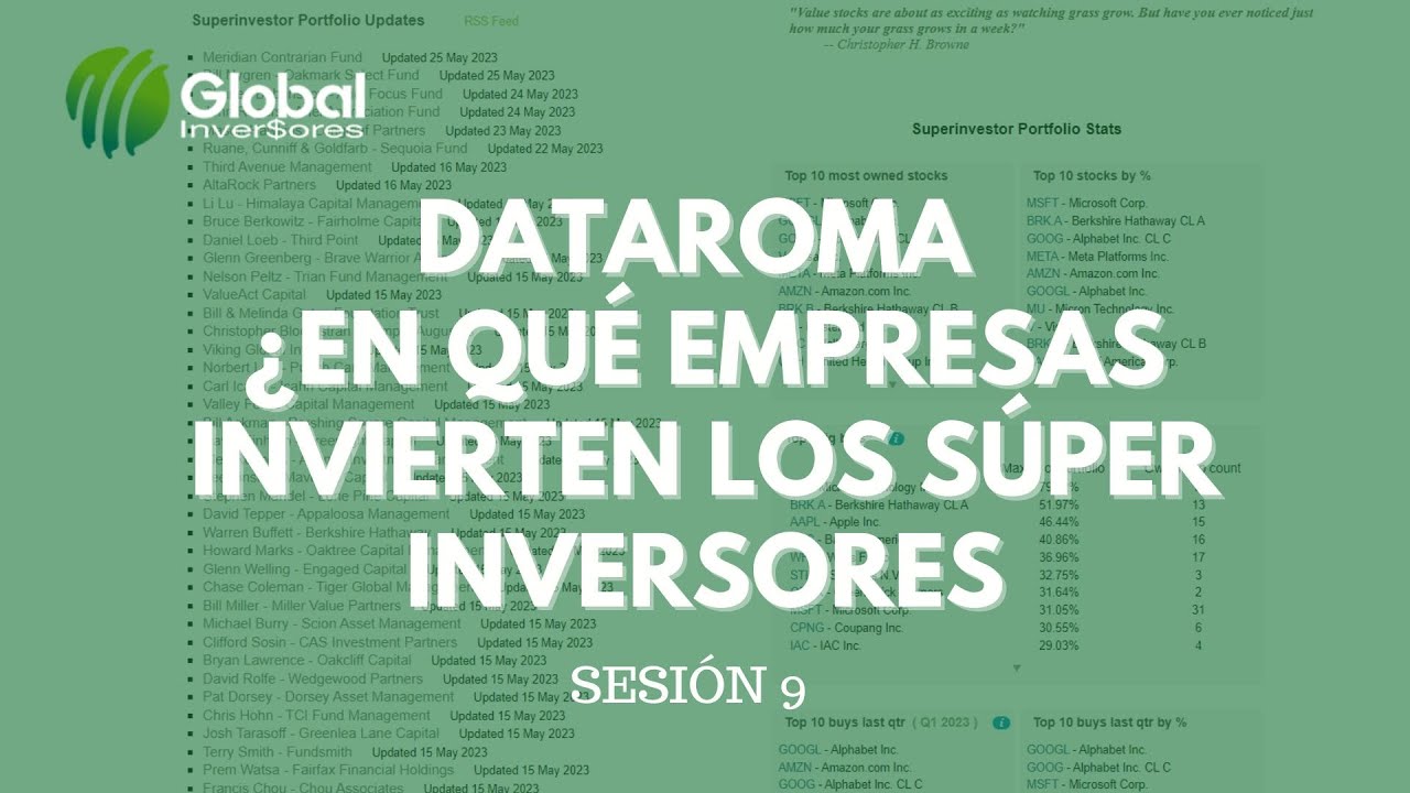 Dataroma.com - En qué Empresas Invierten los Súper Inversores - YouTube