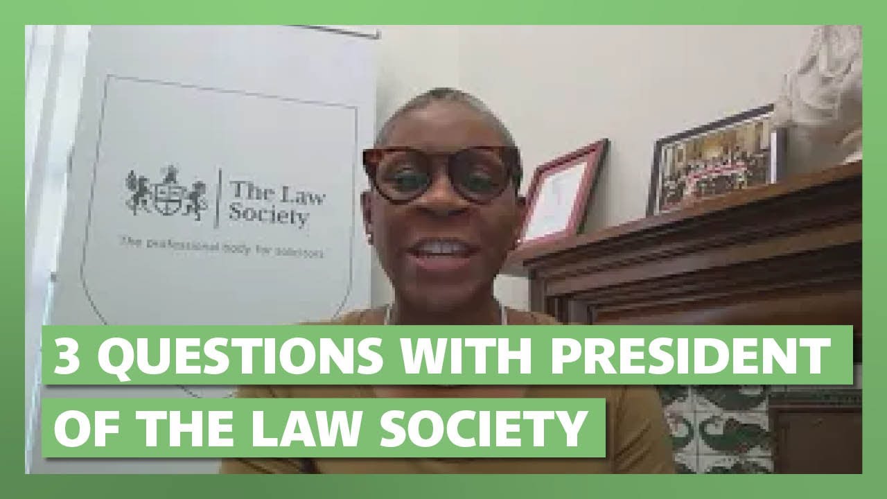 3 Questions with I. Stephanie Boyce, President of the Law Society - YouTube