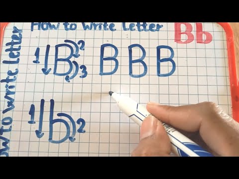 how to write letter B b - YouTube