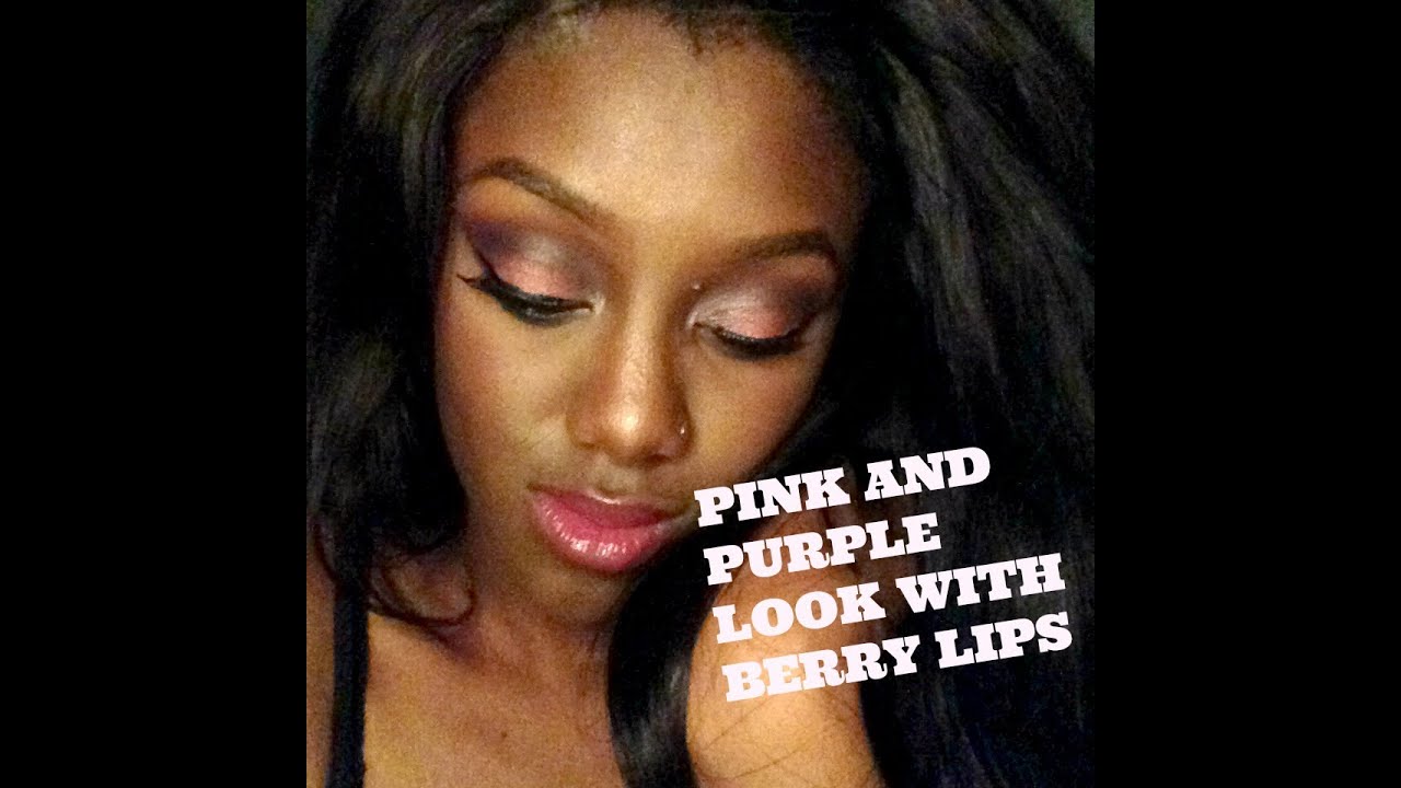 Pink and Purple Look w/ Berry Lips - YouTube