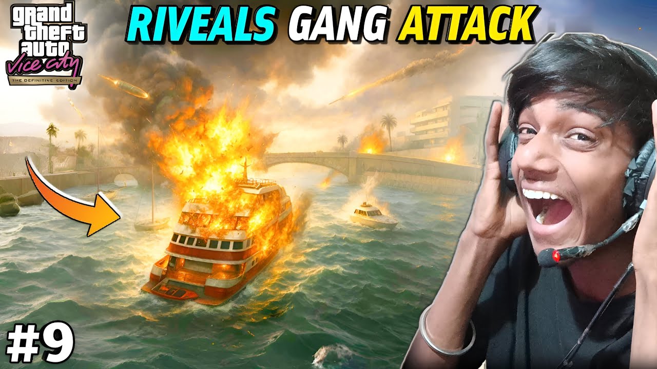 RIVALS GANG ATTACK IN SHIP | GTA VICE CITY DEFINITIVE EDITION GAMEPLAY ...