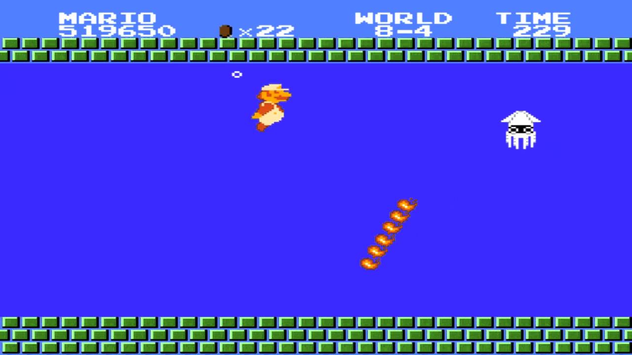 Super Mario Bros (NES) Level 8-4 - YouTube