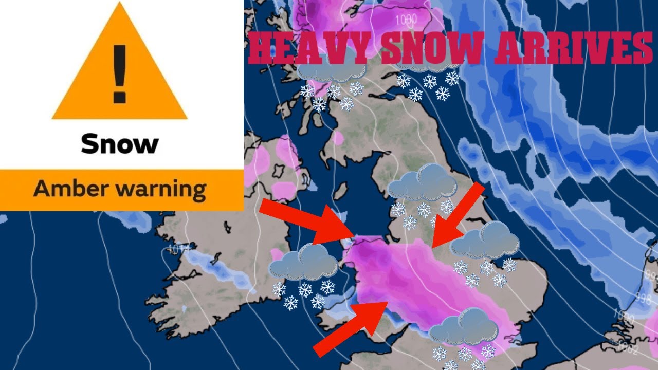 Amber Warnings Issued For Heavy Snow! Snow Watch - YouTube