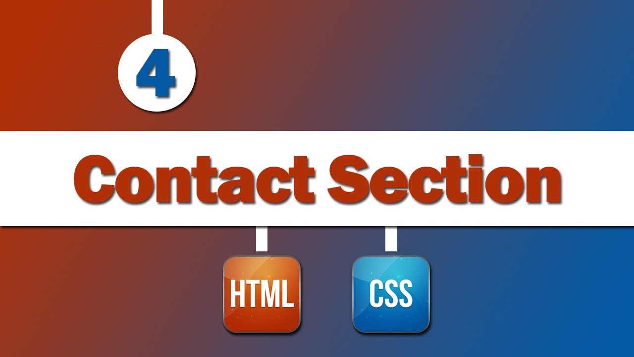 4 - ( Design Template ) Contact Section - YouTube