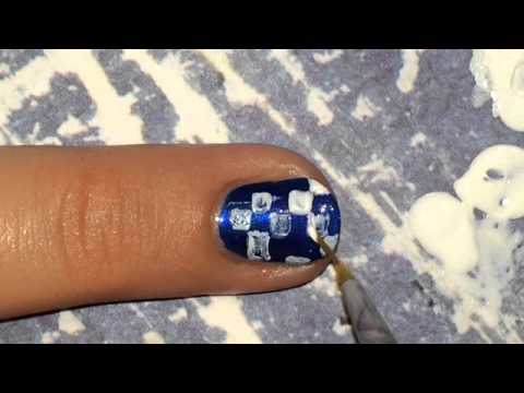Pixel nail art tutorial - YouTube