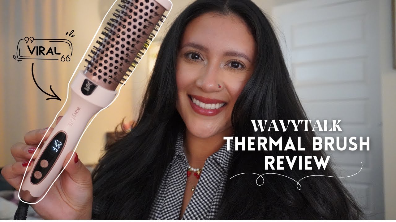 Trying the Viral WavyTalk Thermal Round Brush | How to use the Heated ...
