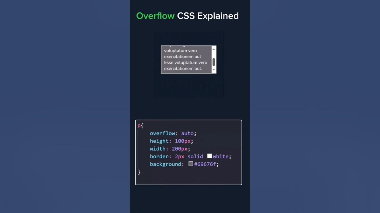 Overflow css #webdevelopment #css - YouTube