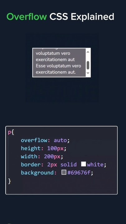 Overflow css #webdevelopment #css - YouTube