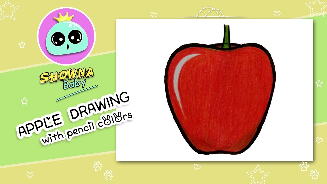 how to draw an apple | apple drawing easy for kids | - YouTube