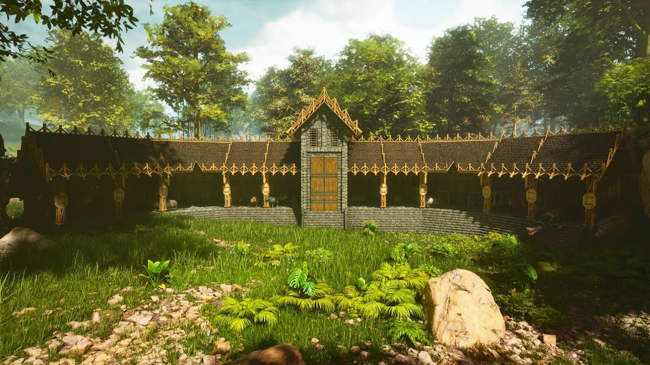 ARK: Survival Ascended | Dino Stables | Build Tutorial - YouTube
