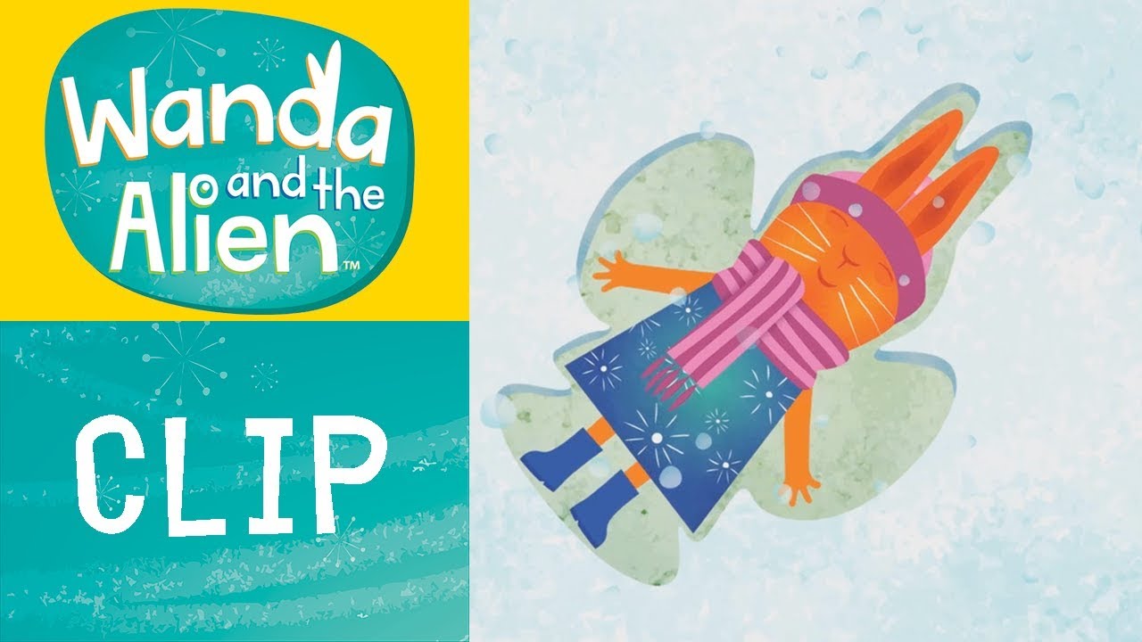 Wanda And The Alien - Rabbit and Alien Snow Angels! - YouTube