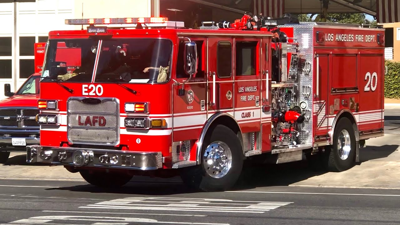 LAFD Engine 20 Responding from Station 13 - YouTube