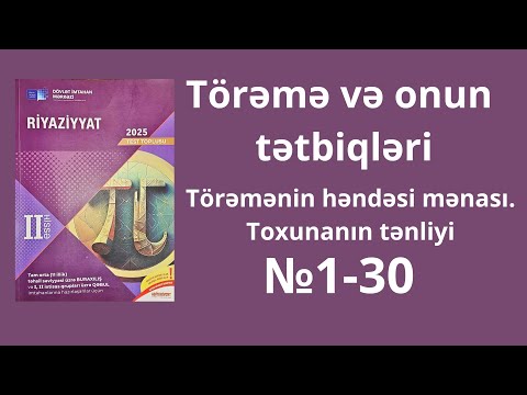 DİM/RİYAZİYYAT/2025 TEST TOPLUSU/Törmə və onun tətbiqləri/Törəmənin həndəsi mənası