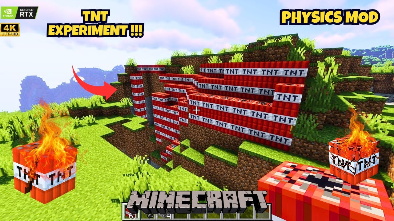 Minecraft Realistic Physics Mod TNT Experiment Gameplay 2025 #26 - YouTube