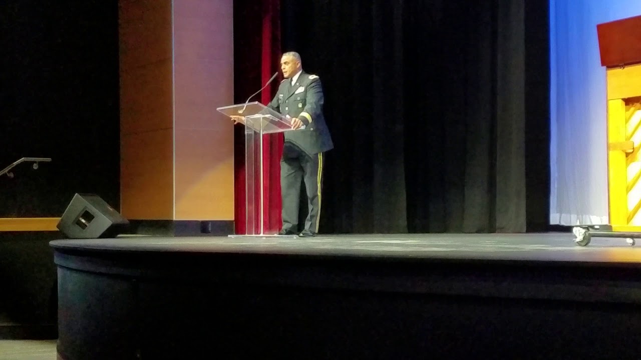 Retired Brig. Gen. James Gorham speaks during LCC's Black History Month ...