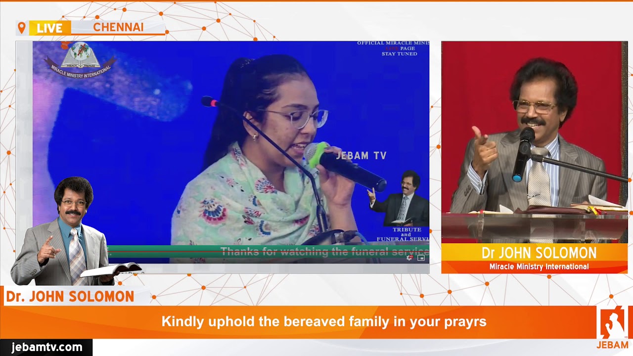 Dr. John Solomon | Funeral Service | Miracle Ministry | John solomon ...