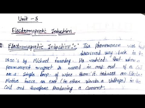 Unit 5th Electromagnetic Induction of physics for #B.Sc2nd semester ...