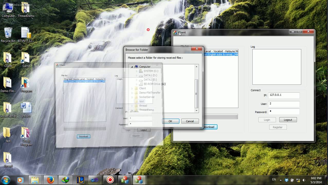 File server multi client demo - YouTube