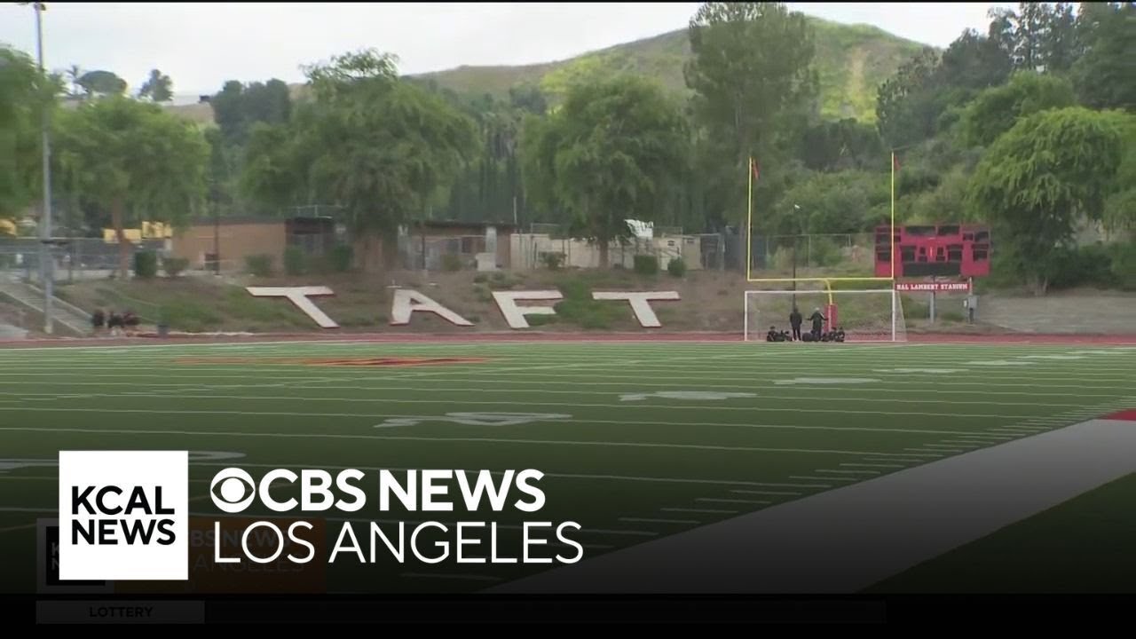 Taft Charter High School celebrates new synthetic track and football ...