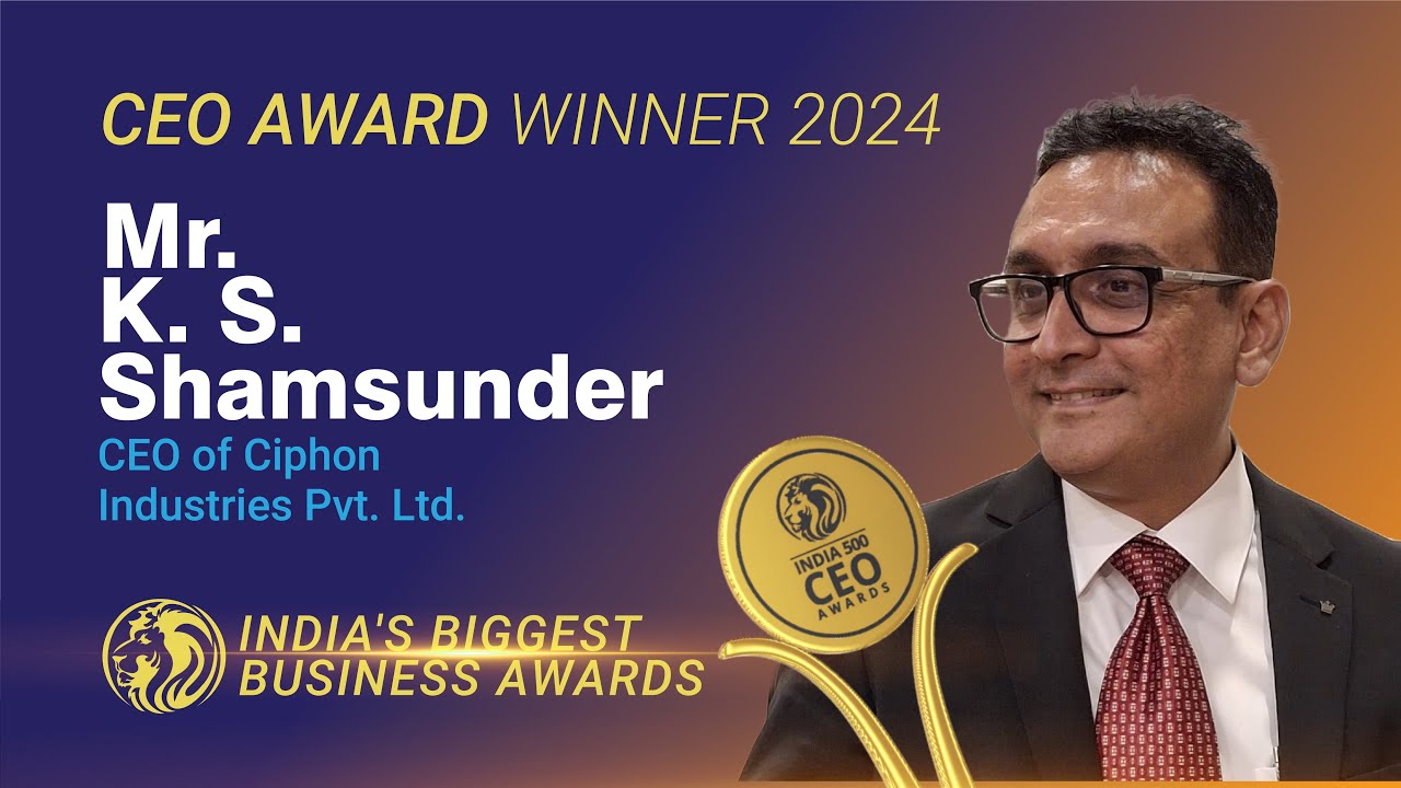 Mr. K S Shamsunder - India 500 CEO Awards 2024. - YouTube