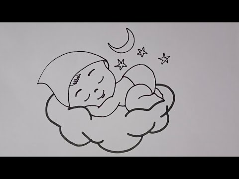 Cute Baby Drawing | Cute Baby Drawing Easy Step By Step | Baby Drawing ...