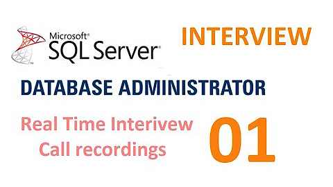 MS SQL DBA MOCK INTERVIEW SERIES - YouTube