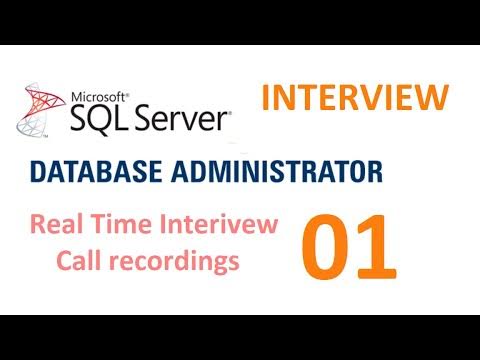 Real time MS SQL Server DBA Experienced Interview Questions and Answers - Interview 1 - YouTube