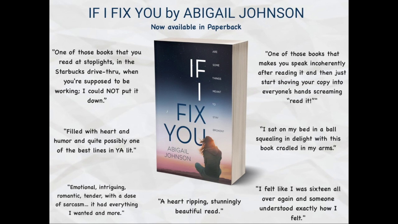 If I Fix You by Abigail Johnson | Review Quotes - YouTube