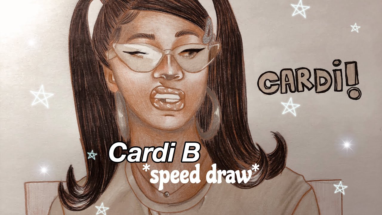 DRAWING/DESENHANDO CARDI B | fariasartist - YouTube