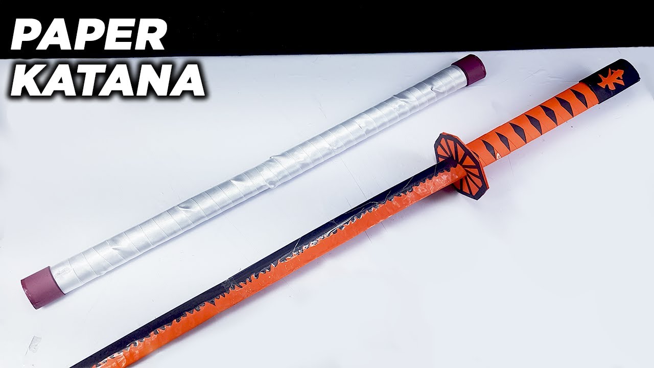 How to Make a Paper KATANA Sword (Japanese Samurai Katana Sword) - Easy ...